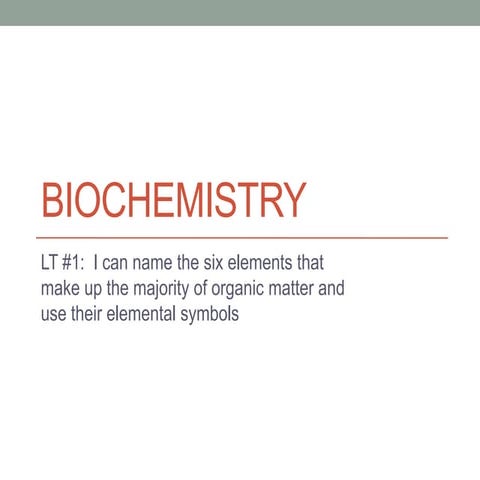 Biochemistry | PPTX