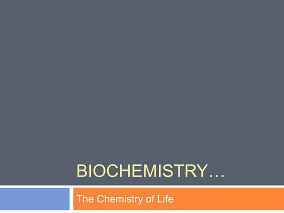 BIOCHEMISTRY | PDF | Chemistry | Science