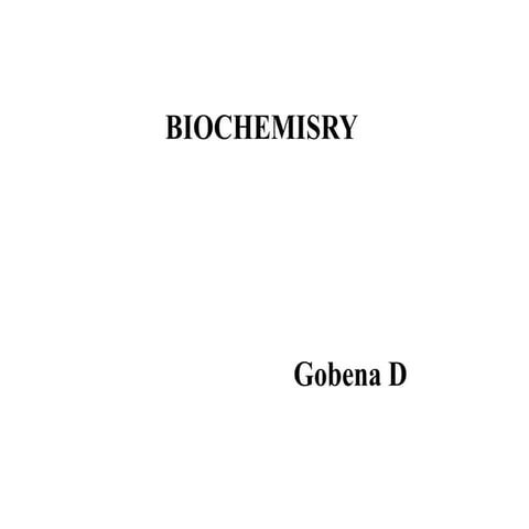 Chapter 1 - Introduction to Biochemistry (slideshare) | PPT