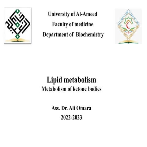 biochemistry - lipid metabolism and disorders pdf | PDF