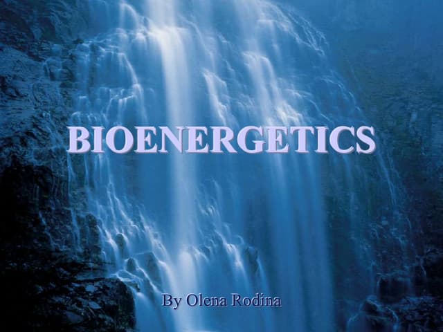EARTH AND LIFE SCIENCE CHAPTER 6 BIOENERGETICS | PPTX