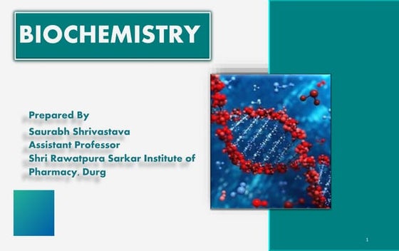 Introduction to biochemistry | PPT