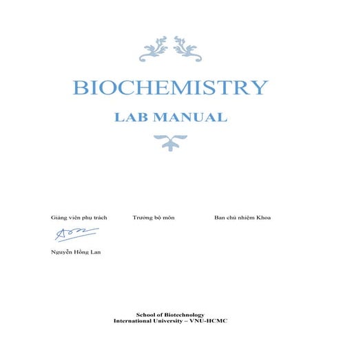 BIOCHEMISTRY Lab Manual_Sept_2023 (1)pdf | PDF