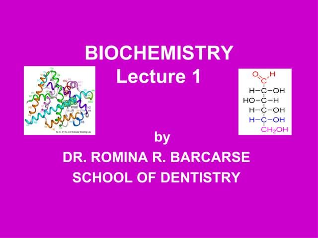 INTRODUCTION TO BIOCHEMISTRY. | PDF