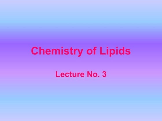 Classification of lipids according to chemical structure | PPTX ...