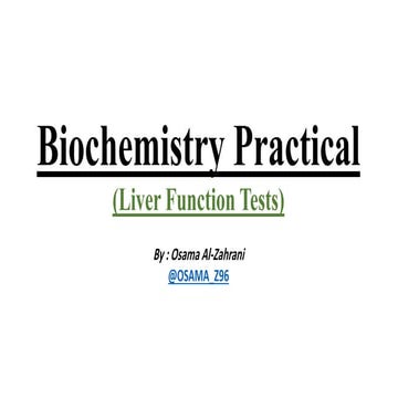 Biochemistry (liver function tests) | PDF