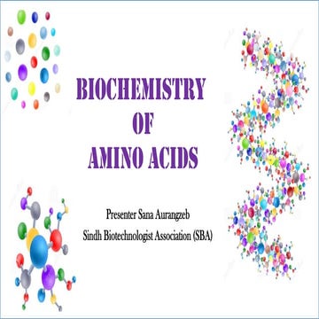 Biochemistry of amino acids | PDF