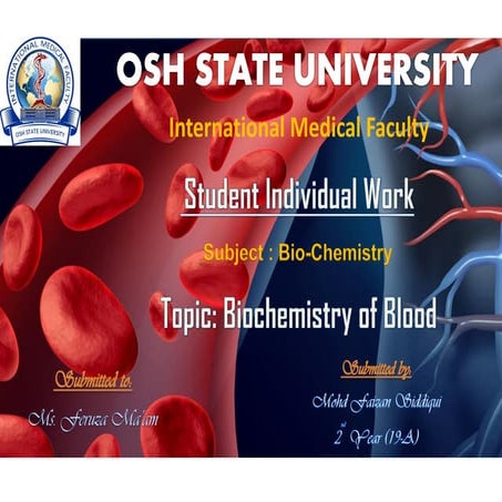 Biochemistry of blood | PDF