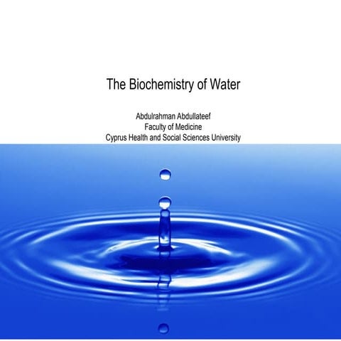Biochemistry of Water The properties.ppt