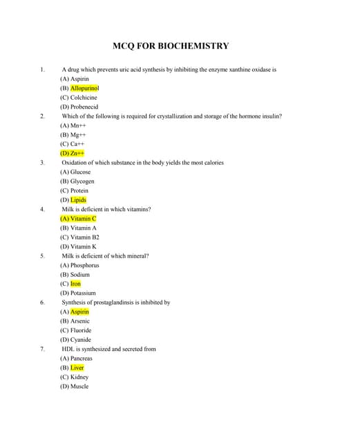 MCQ ON VITAMINS (BIOCHEMISTRY).PDF...... | PDF