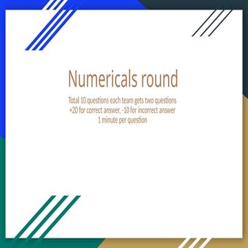 Biochemistry quiz numerical round bjmc ahm | PPTX