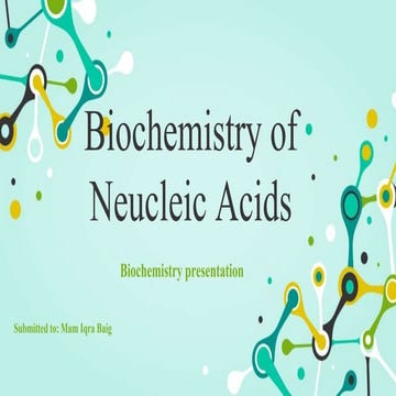 Nucleic Acids Biochemistry (DNA & RNA) | PPTX