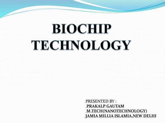 Biochip seminar report | DOCX | Genetics | Science