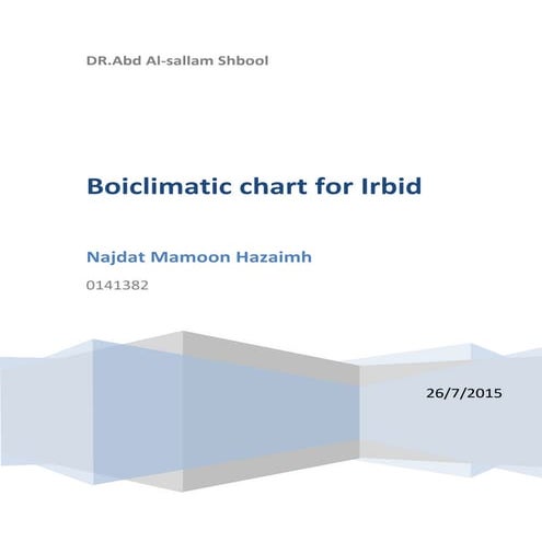 Bioclimatic chart for irbid | PDF