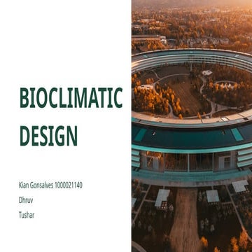 Bioclimatic Design For Architecture Design | PPTX
