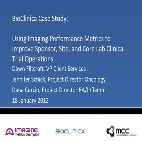 BioClinica Imaging Metrics Case Study | PDF