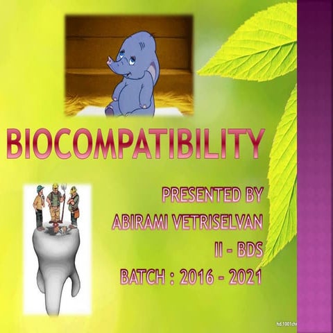 Biocompatibility of Dental materials | PPT