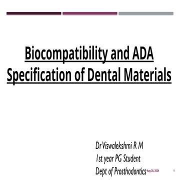 BIOCOMPATIBILITY & ADA specification of dental materials.pptx