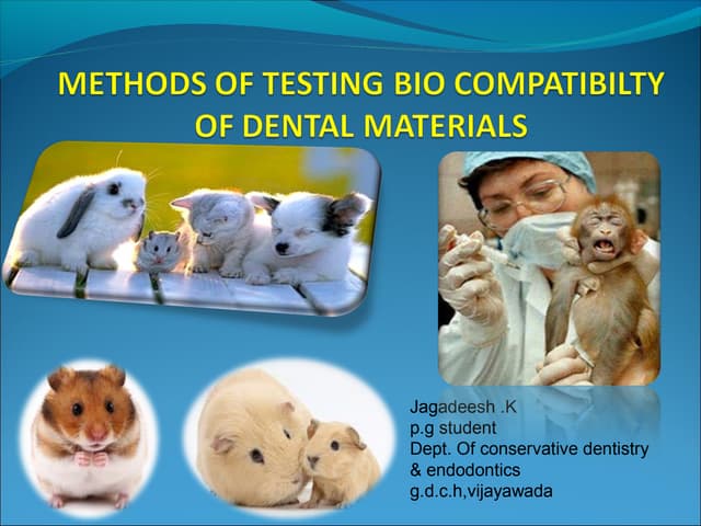 Biocompatibility testing of "BIOMATERIALS" | PPTX