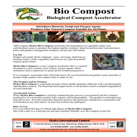 Hydra Bio Compost Soil Conditioner | PDF