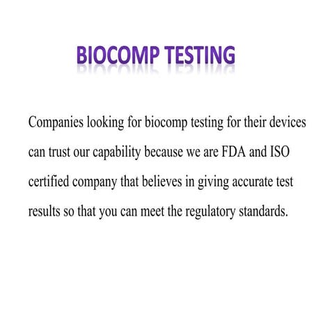 Biocomp testing | PPTX