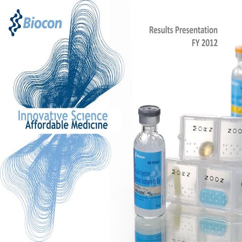 Biocon Q4_FY12_Media Presentation | PDF | Endocrine and Metabolic ...