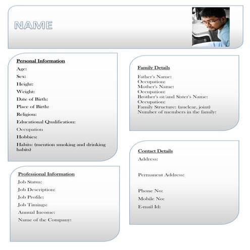 Matrimonial Bio data | PDF