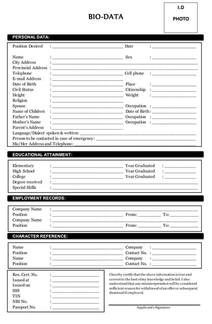 Cs form no. 212 attachment revised guide to filling up the personal data sheet (1) | PDF