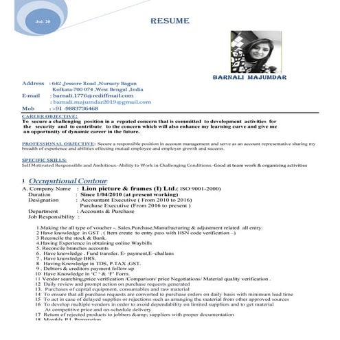 Bio data | PDF | Business | Business and Finance