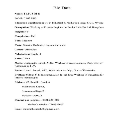 Bio data (1) (1) | PDF