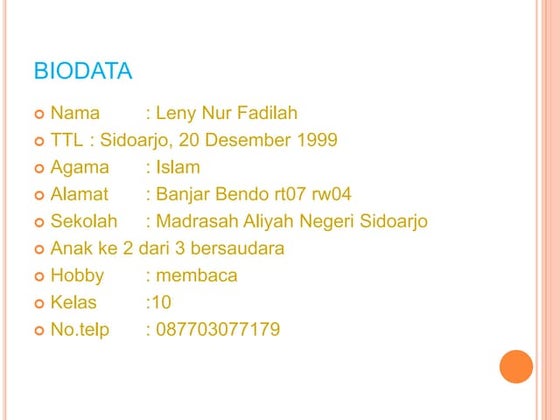 Biodata | PPT