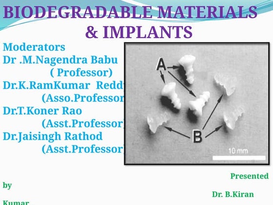 Biodegradable Polymers | PPTX