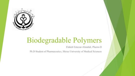 biodegradable polymers | PPT