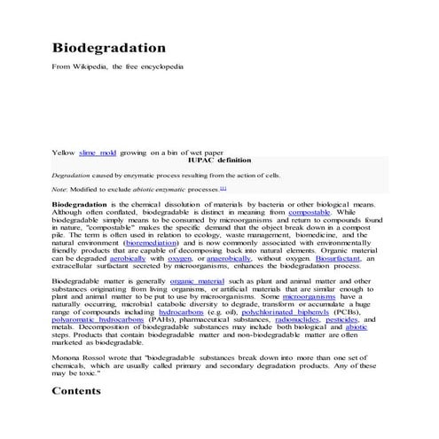 Biodegradation | DOCX
