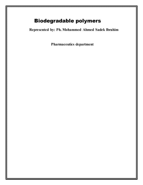 PRESENTATION ON POLYMERS | PPT