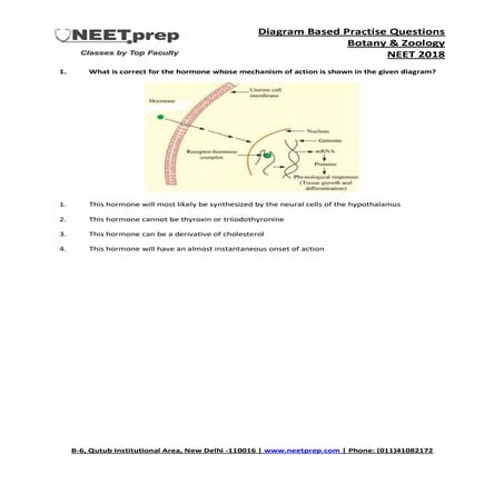 Bio diagram questions solutions By Prisha | PDF