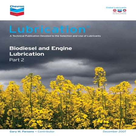 Biodiesel and engine lubrication 2 | PDF