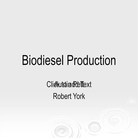 Biodiesel production | PPT