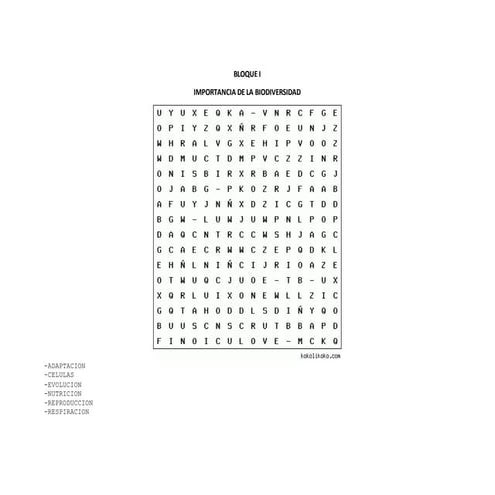 Biodiversidad sopa-de-letras | DOCX