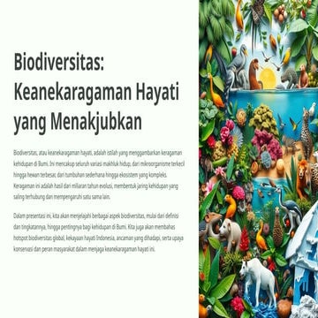 Biodiversitas - Keanekaragaman Hayati Di Indonesia | PPT