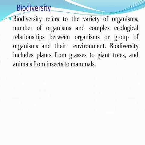 Biodiversity (Environmental Science) | PPTX