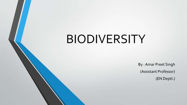 PPT OF BIODIVERSITY | PPT
