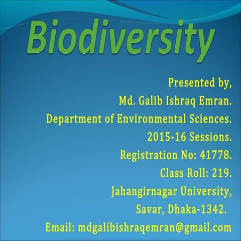 Biodiversity | PPT | Science