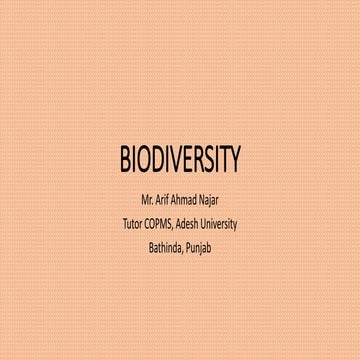 Biodiversity & Conservation | PPT