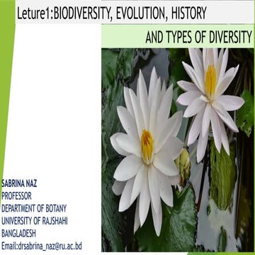 BIODIVERSITY EVOLUTION HISTORY AND TYPES OF DIVERSITY.pptx