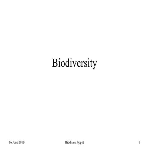 Biodiversity | PPT