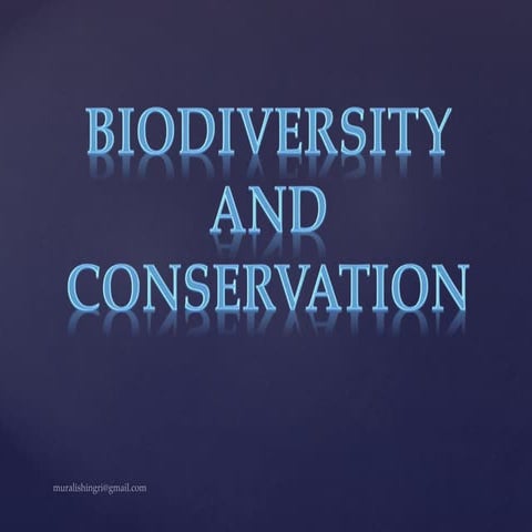 Biodiversity and conservation | PPTX