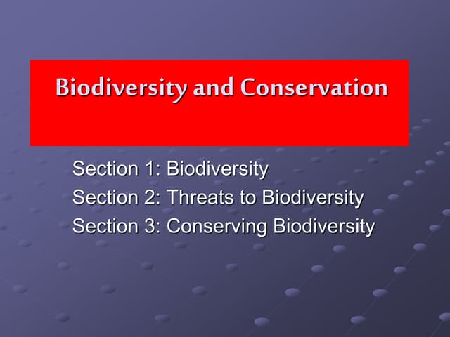 Bioresources and uses of biodiversity | PPTX