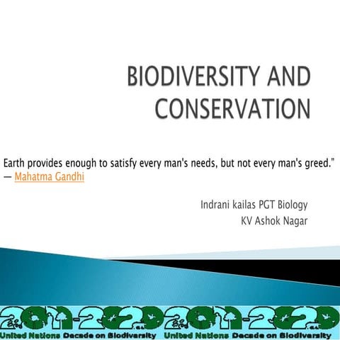 Biodiversity and conservation1 | PPT