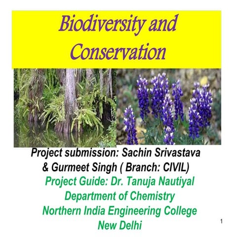 Biodiversity and its conservation | PPTX